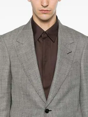 TOM FORD Herringbone-pattern Wool Blend Blazer
