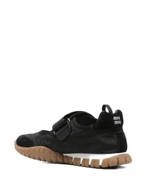 Miu Miu Tyre Technical Fabric And Suede Ballerinas