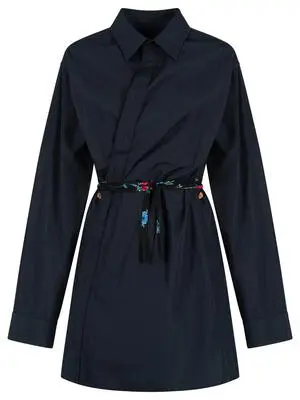 Balenciaga Wrap Shirt Dress - Black