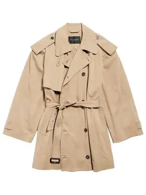 Balenciaga Cropped Light Trench - Multicolor