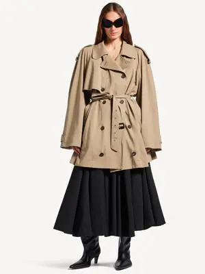 Balenciaga Cropped Light Trench