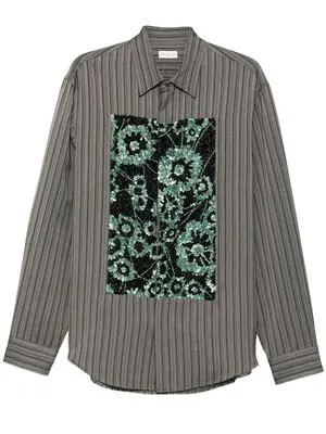 Dries Van Noten Caper Emb Shirt - Gray