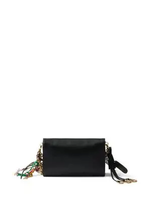 Prada Soft Sound Small Leather Shoulder Bag With Charms