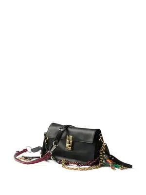 Prada Soft Sound Small Leather Shoulder Bag With Charms