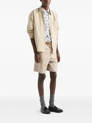 Prada Freesia-print Cotton Blend Bowling Shirt