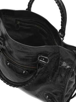 Balenciaga Le City Medium Bag In Arena Leather - Black