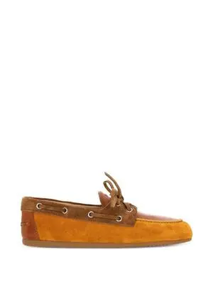 Miu Miu Miu Miu Women Suede Loafers With Laces Brown