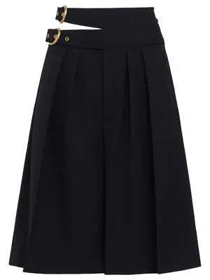 Chloé Double Belt Wool Bermudas - Black