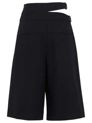 Chloé Double Belt Wool Bermudas