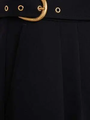 Chloé Double Belt Wool Bermudas