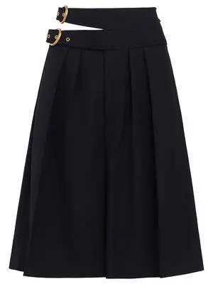 Chloé Double Belt Wool Bermudas