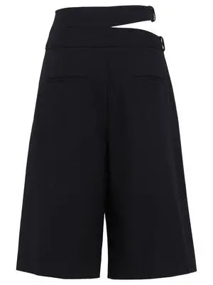 Chloé Double Belt Wool Bermudas