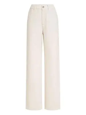 Brunello Cucinelli Garment-dyed Cotton And Linen Contemporary Trousers In With Monili - Multicolor