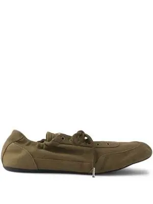 Prada Collapse Canvas Sneakers - Green