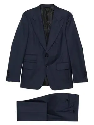 TOM FORD Shelton Single-breasted Wool Suit - Blue
