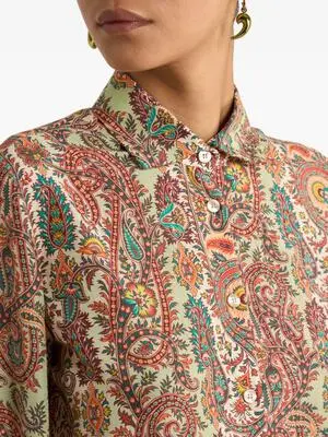 Etro Paisley-print Silk Blend Shirt