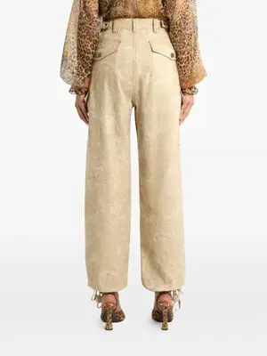 Etro Floral Jacquard Canvas Cargo Trousers