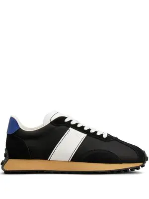 TOD'S T Vintage Fabric And Leather Sneakers - Black