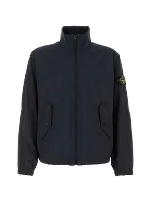 Stone Island Water And Wind Resistant Stand Collar Jacket - Blue