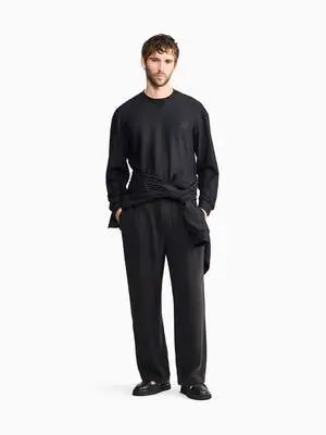 Giorgio Armani Technical Waffle Sweatshirt - Black