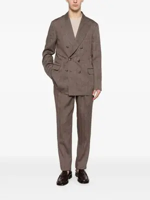 Brunello Cucinelli Linen And Virgin Wool Chevron Leisure Suit