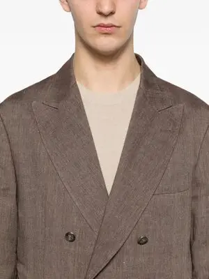 Brunello Cucinelli Linen And Virgin Wool Chevron Leisure Suit