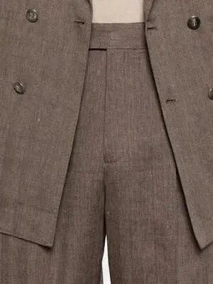 Brunello Cucinelli Linen And Virgin Wool Chevron Leisure Suit