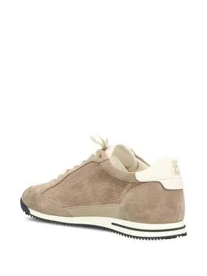 Brunello Cucinelli Suede Sneakers With Leather Inserts