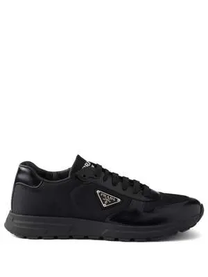 Prada Prax 01 Re-nylon And Brushed Leather Sneakers - Black