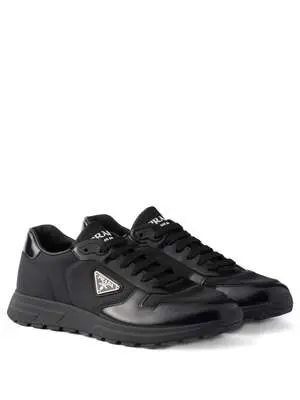Prada Prax 01 Re-nylon And Brushed Leather Sneakers