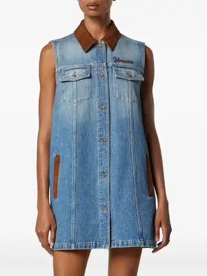 Versace Denim A-line Dress - Blue