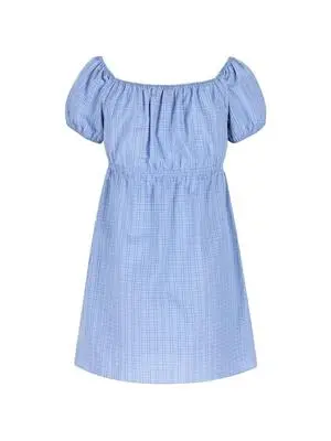 Miu Miu Plaid-pattern Popeline Mini Dress