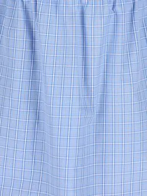 Miu Miu Plaid-pattern Popeline Mini Dress - Blue