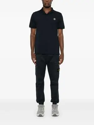 Stone Island Slim Fit Cotton Piqué Polo Shirt - Blue