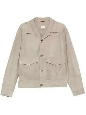 Brunello Cucinelli Suede Jacket - Green