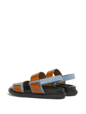Marni Fussbett Double-strap Leather Sandals
