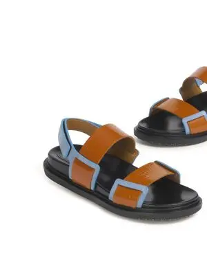 Marni Fussbett Double-strap Leather Sandals