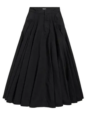 Balenciaga Godet Maxi Skirt - Black