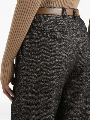 Dolce & Gabbana Wool Herringbone Trousers