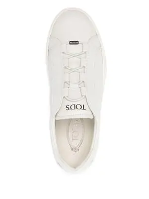 TOD'S Calf Leather Sneakers With One-pull Lace - White