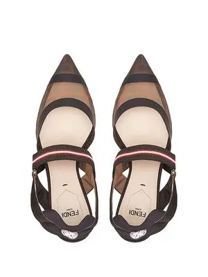 Fendi Tech Mesh Colibrì Slingbacks