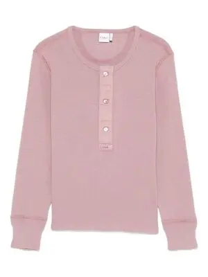 Chloé Fitted Henley Cotton Jersey Shirt - Multicolor