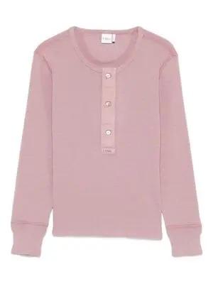 Chloé Fitted Cotton Jersey Henley Shirt - Multicolor