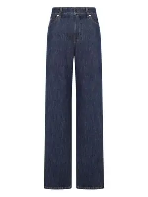 Fendi High-waisted And Straight Leg Five-pocket Jeans - Blue