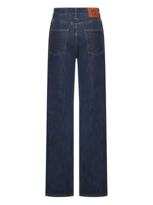 Fendi High-waisted Straight Leg Five-pocket Jeans - Blue