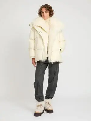 YVES SALOMON Mid-length Down Jacket - Multicolor