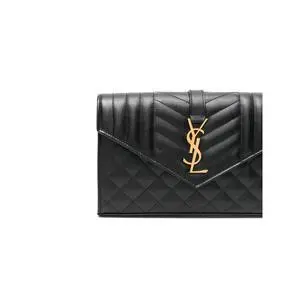 Saint Laurent Calf Leather Cross Body Bag - Black