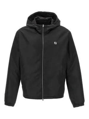 Fendi Tech Fabric Hooded Blouson - Black