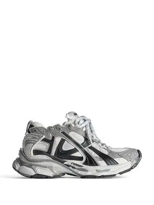 Balenciaga Nylon And Suede-like Fabric Runner Sneakers - Gray