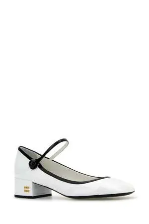Miu Miu Leather Pumps - White